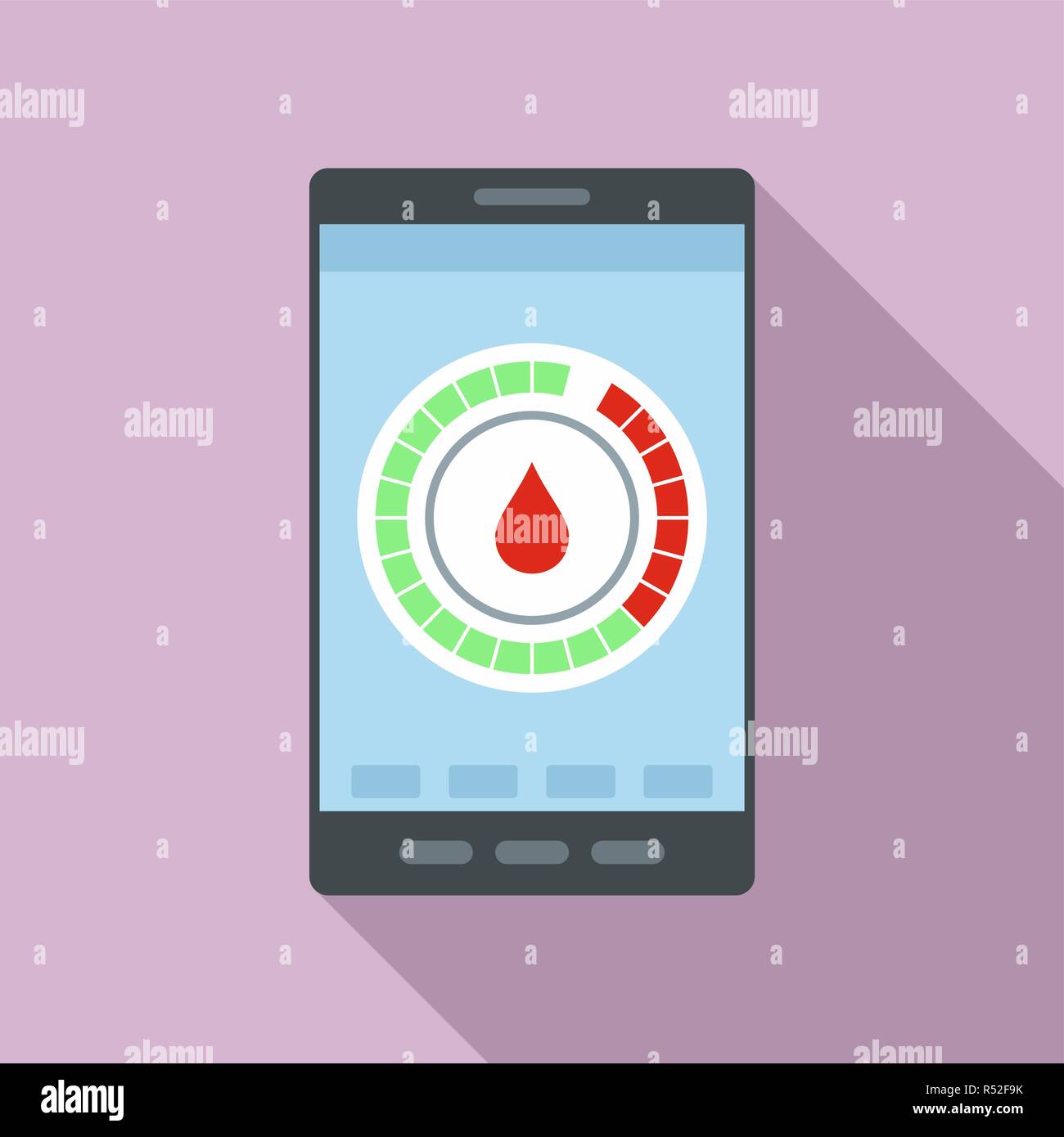 Menstrual mobile calendar icon. Flat illustration of menstrual mobile ...