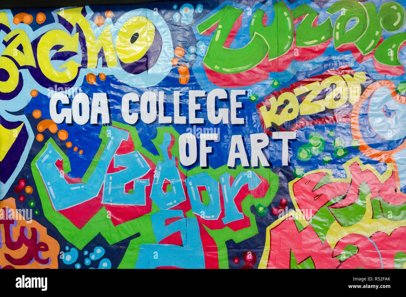 Graffiti made by Goa College of Art on display for the 49th ...