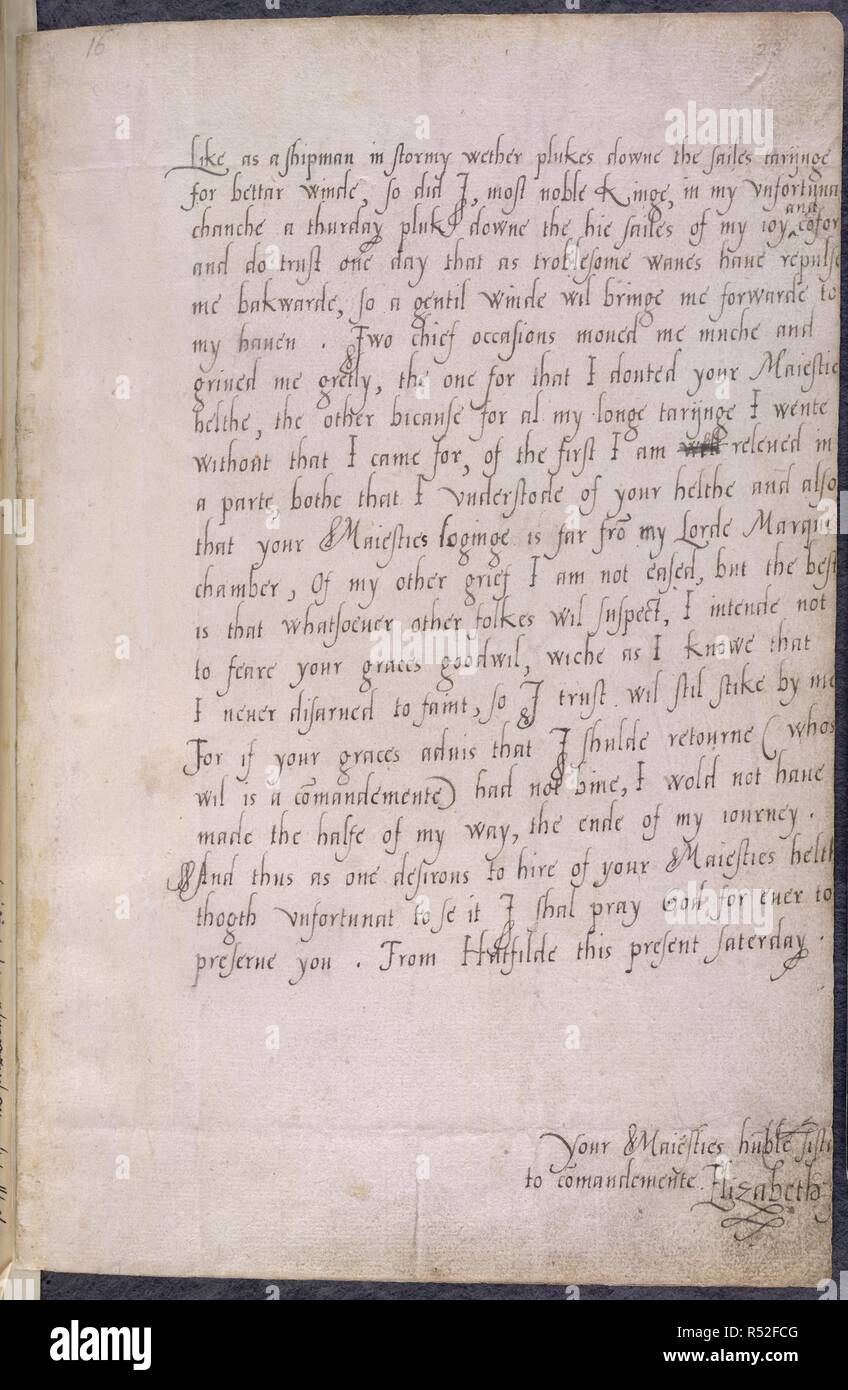 Letter of Princess Elizabeth. Royal Letters and Warrants, etc., 1437 ...