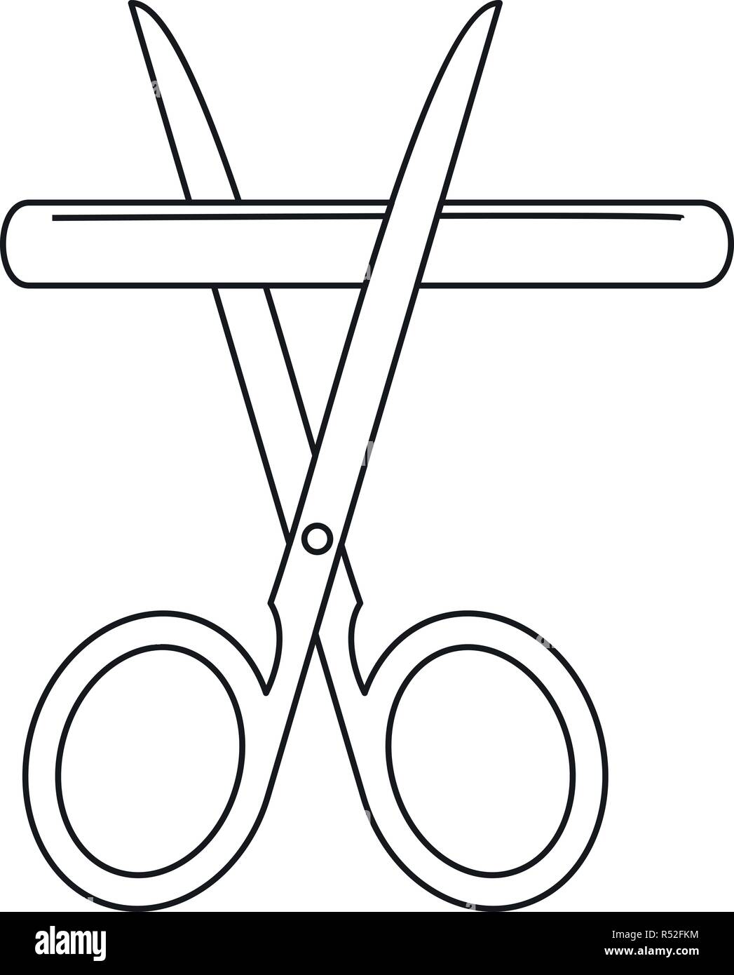 Medicine scissor icon. Outline illustration of medicine scissor vector ...