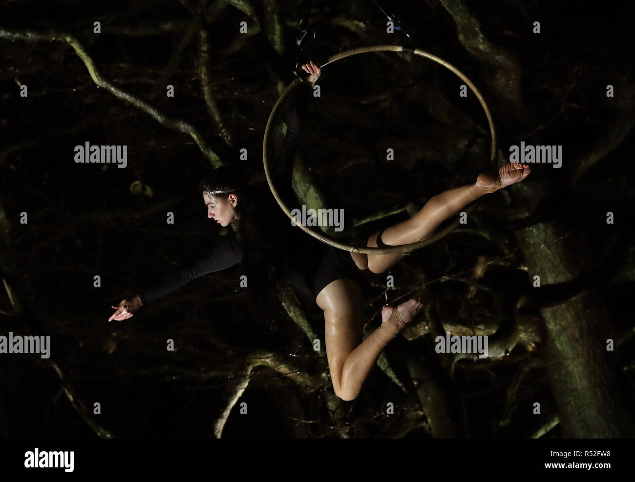 Miriam Wolanski playing the part of the Druids as she glides through ...