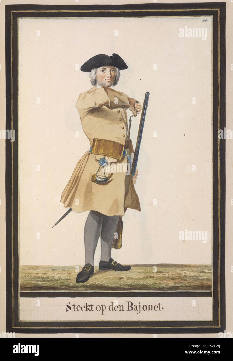 Soldier with musket. Drawings of Dutch Military Costurmes and Musket ...