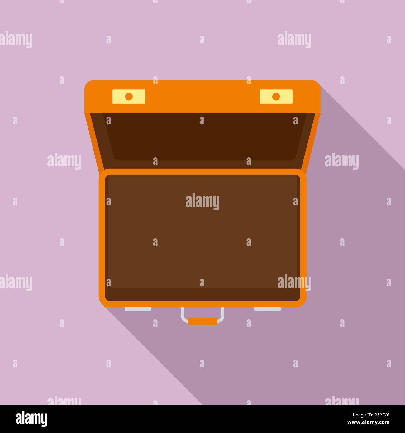 Open suitcase icon. Flat illustration of open suitcase vector icon for ...
