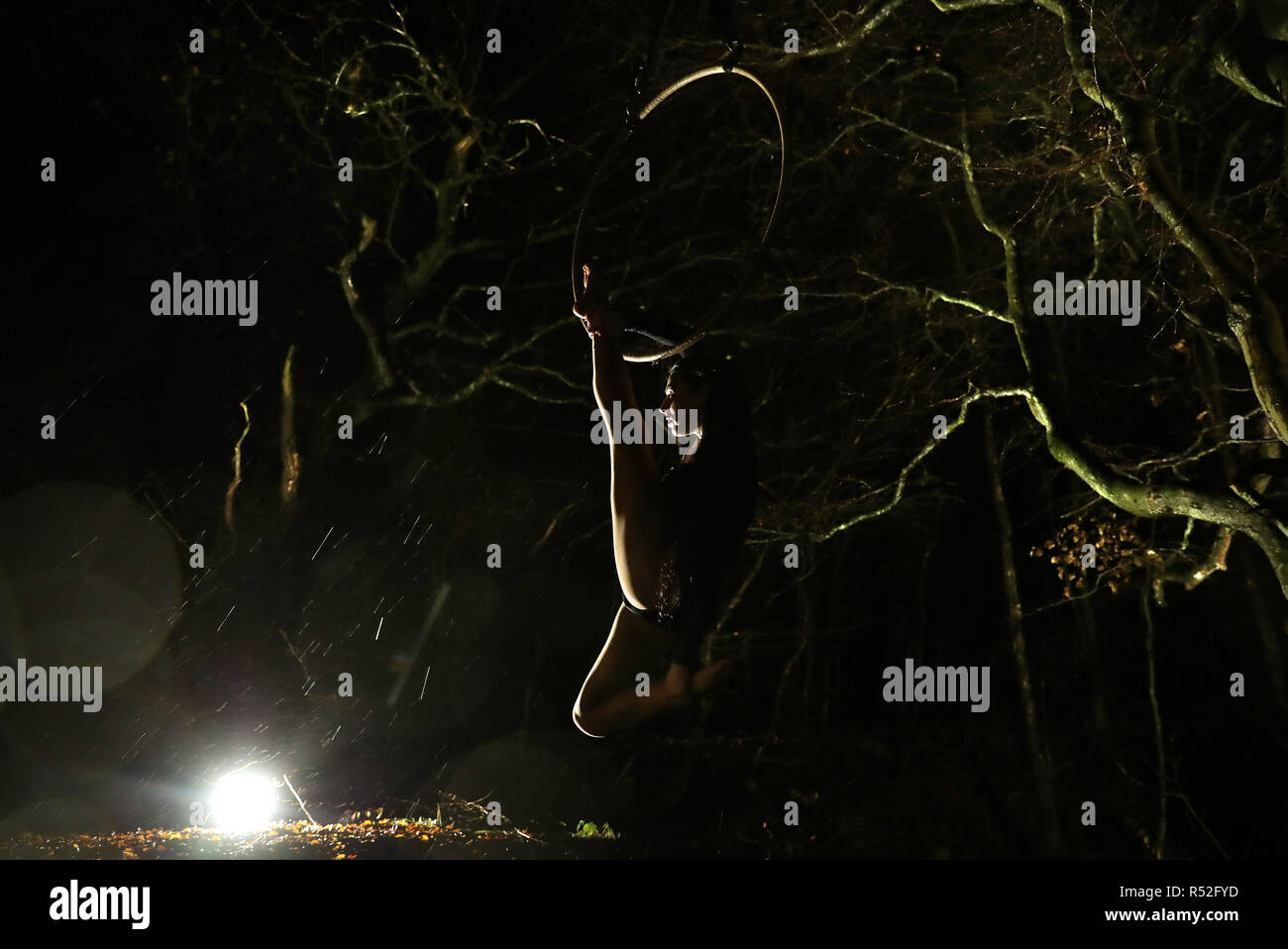 Miriam Wolanski playing the part of the Druids as she glides through ...