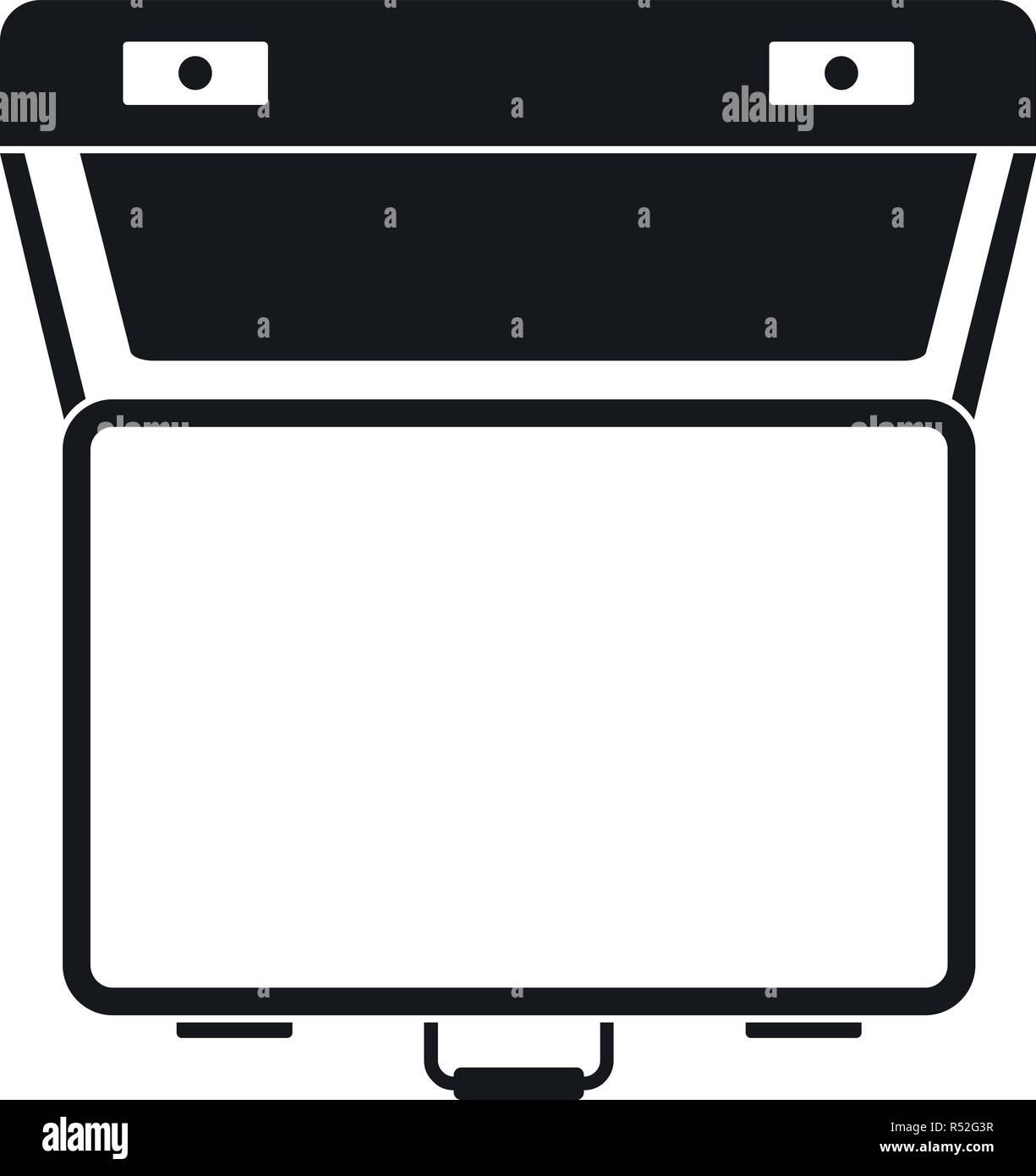 Open suitcase icon. Simple illustration of open suitcase vector icon ...