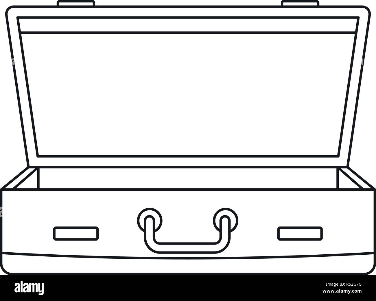 Leather suitcase icon. Outline illustration of leather suitcase vector ...