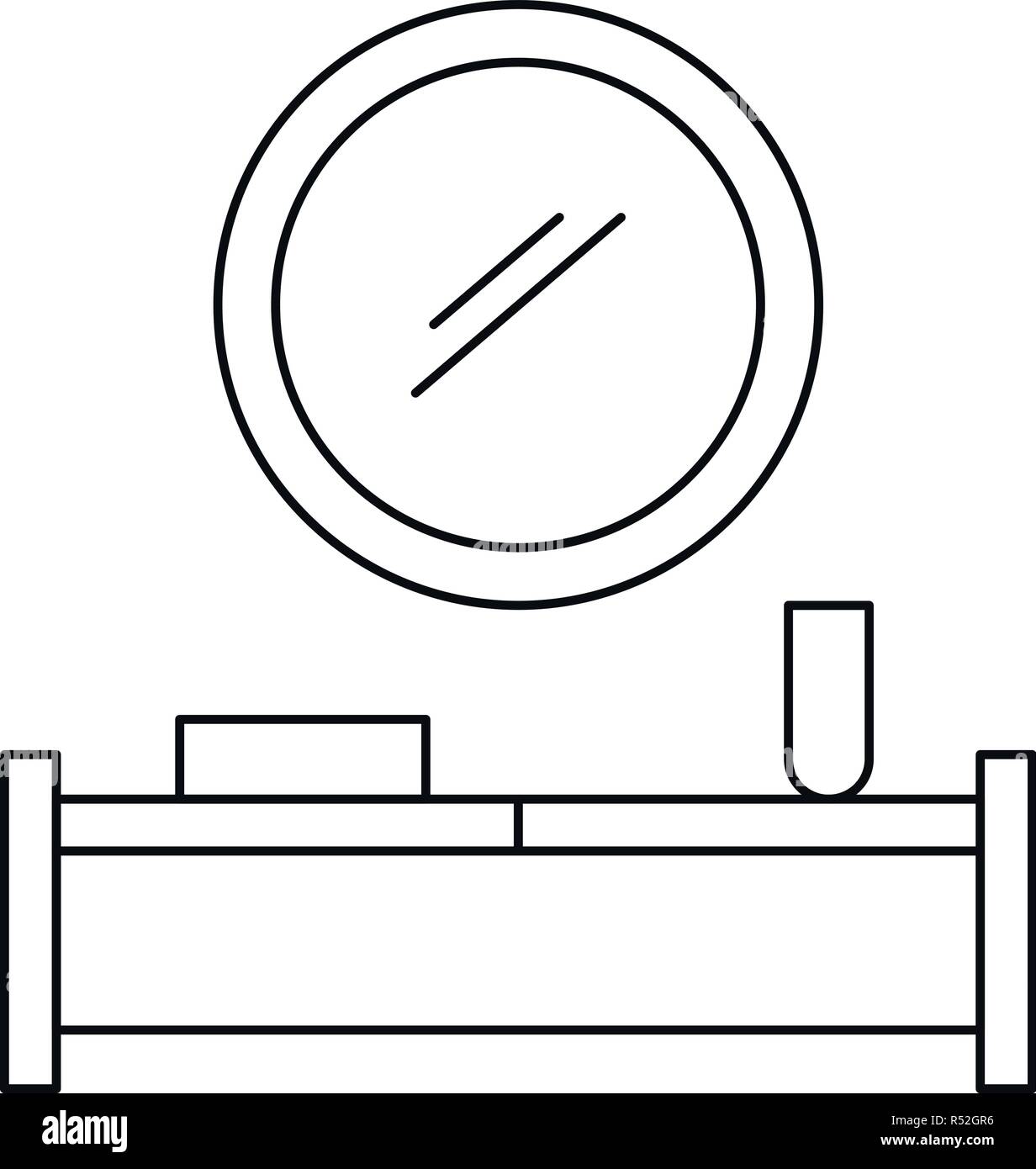 Modern interior room icon. Outline illustration of modern interior room ...