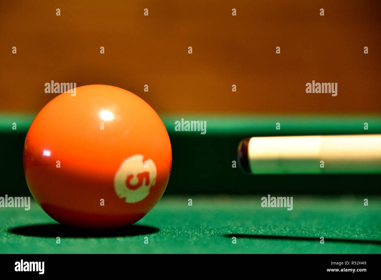 Billiard balls and cue on the pool table pool, ball, table Stock Photo ...