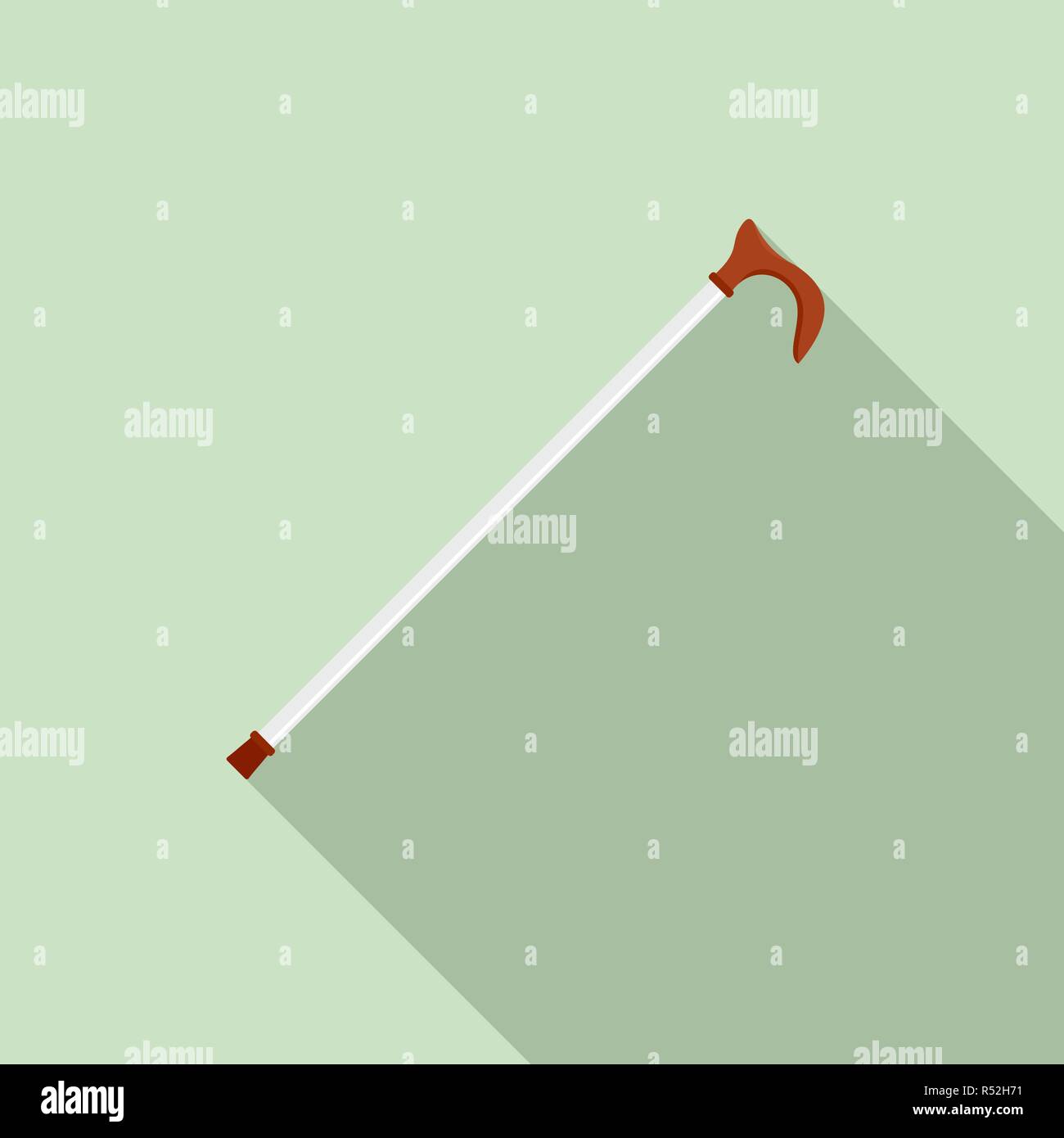 Walking stick icon. Flat illustration of walking stick vector icon for ...