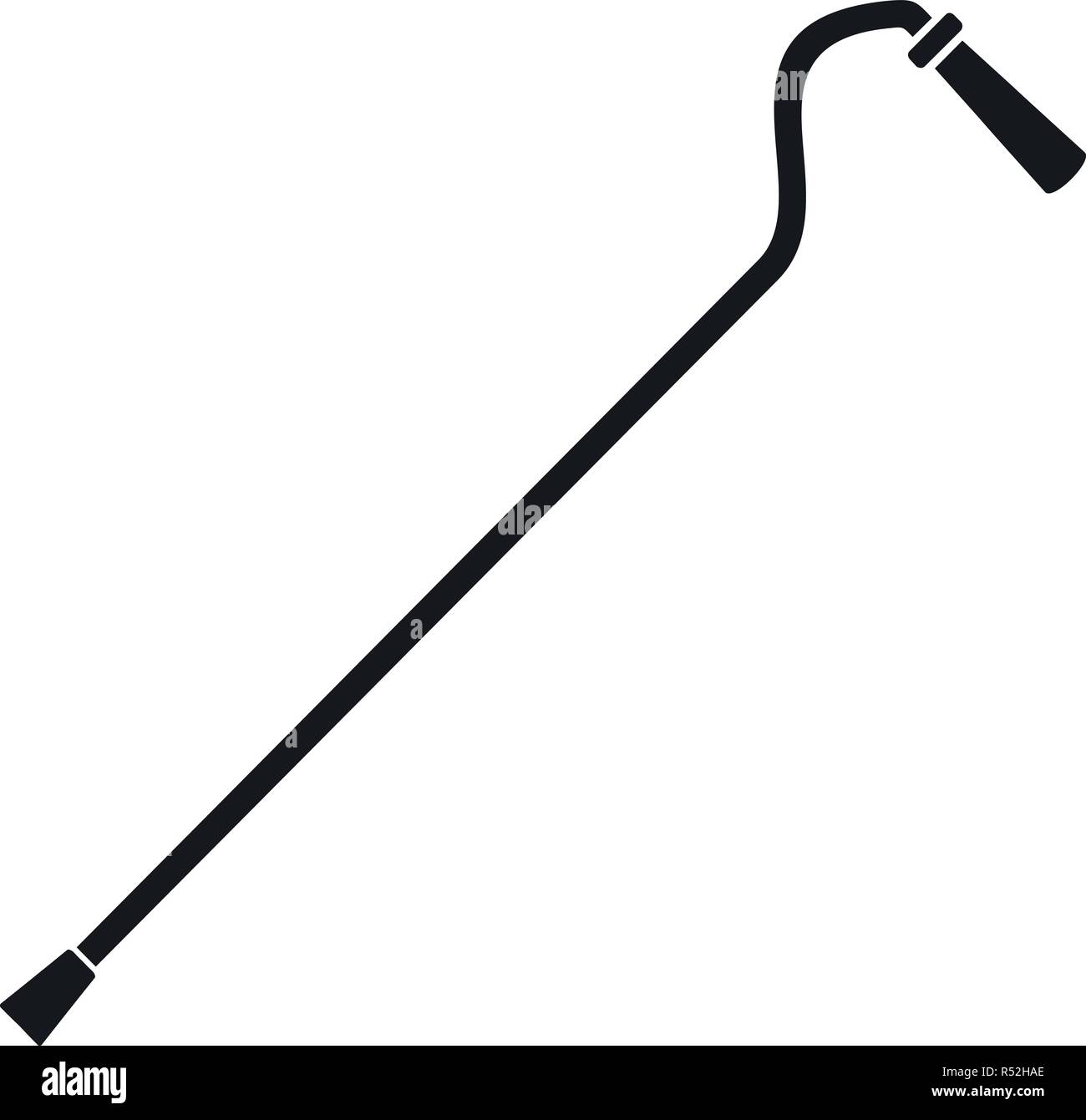 Aged walking stick icon. Simple illustration of aged walking stick ...