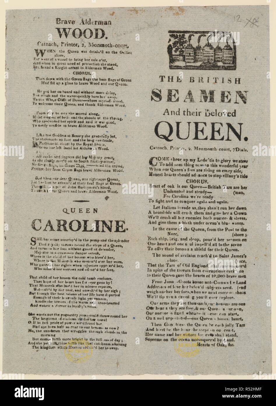 Brave alderman wood queen caroline the british hi-res stock photography ...