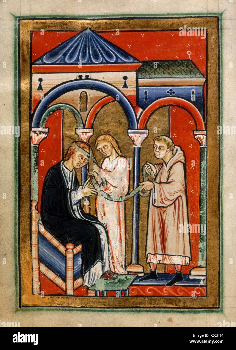 The curing of Abbess Aelflaed. Life of St. Cuthbert. Durham; last ...