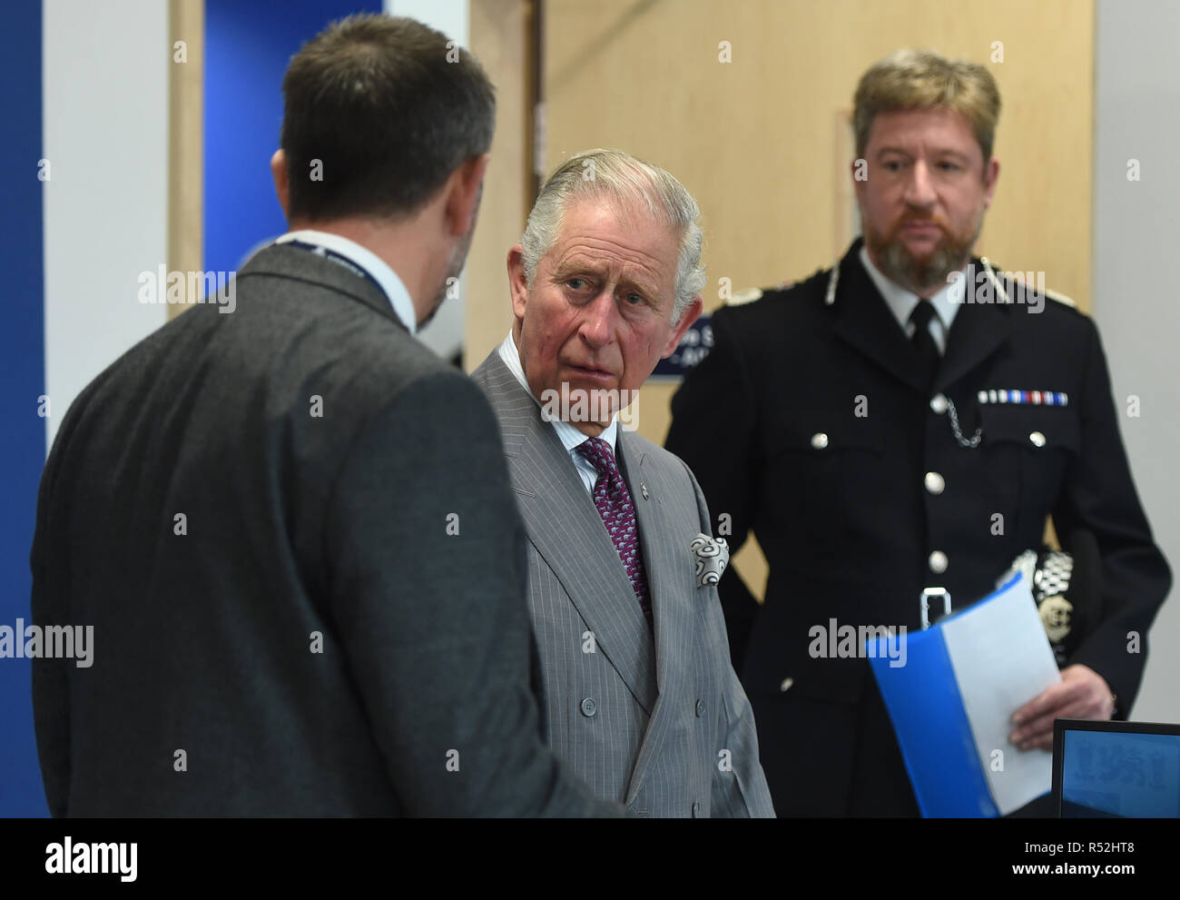 The Prince of Wales is given a tour by Chief Constable of Norfolk ...