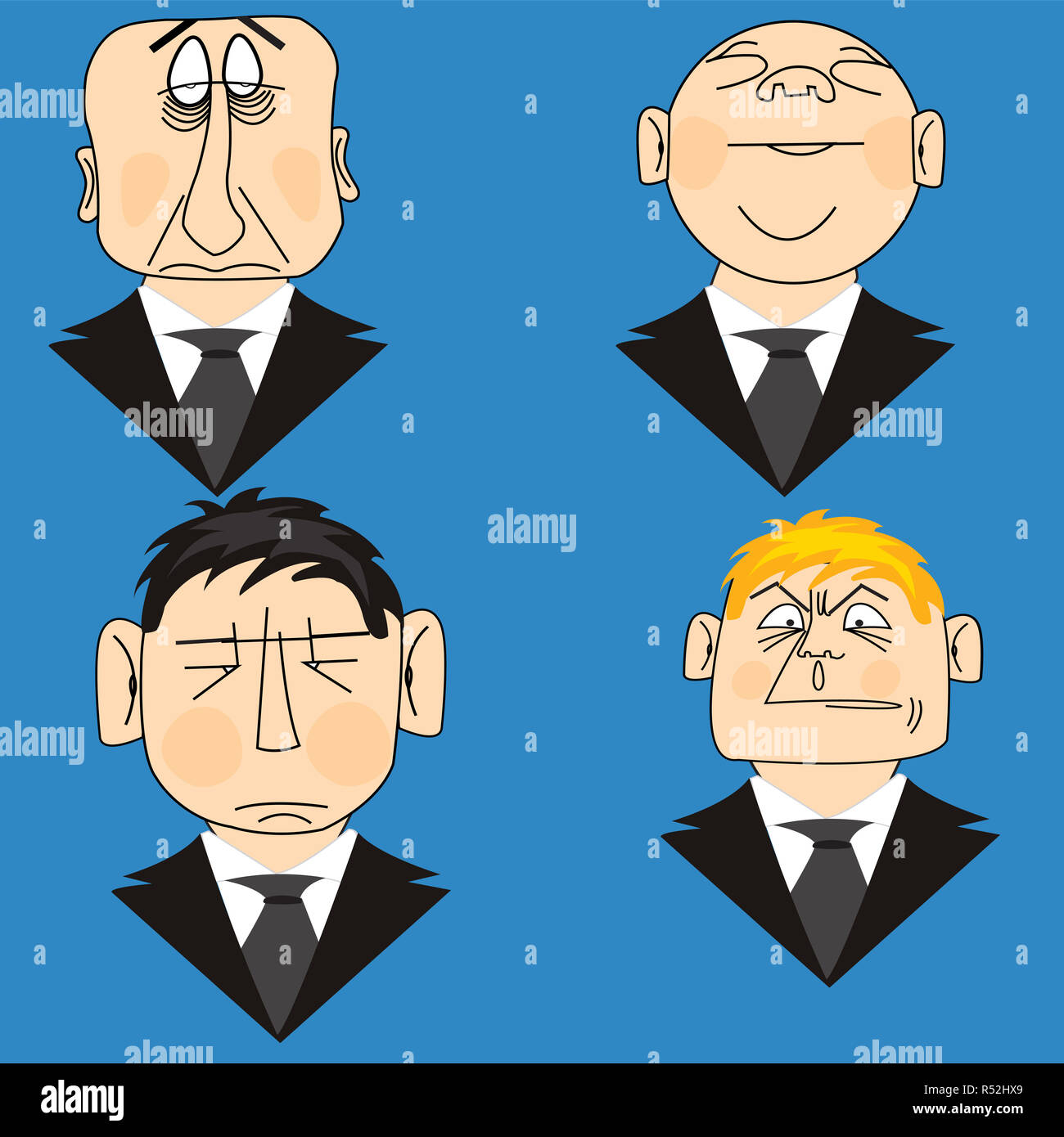 Icons people in suit Stock Photo - Alamy