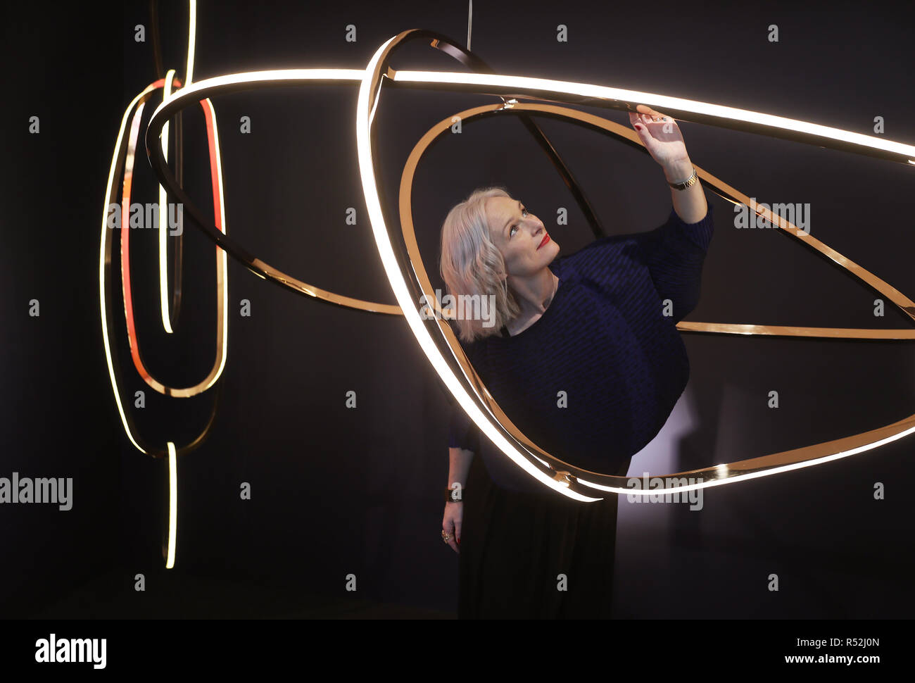 Artist Niamh Barry at the launch of her exhibition Niamh Barry - Light ...