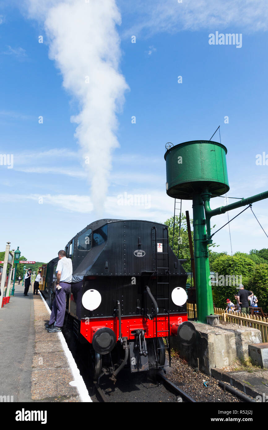 Historic steam engine number 41298, running on the Isle of Wight steam ...