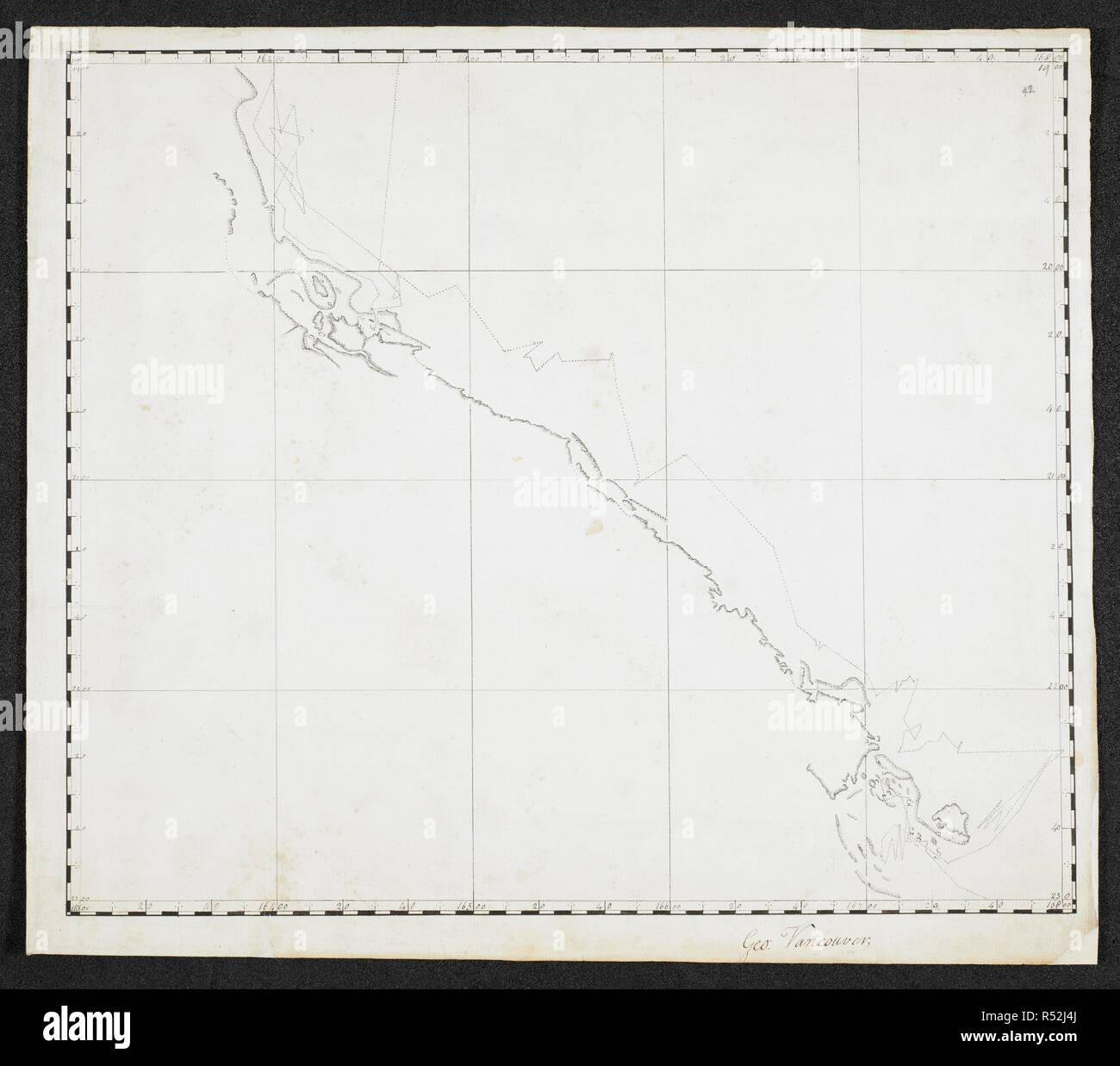 James cook map north america hi-res stock photography and images - Alamy