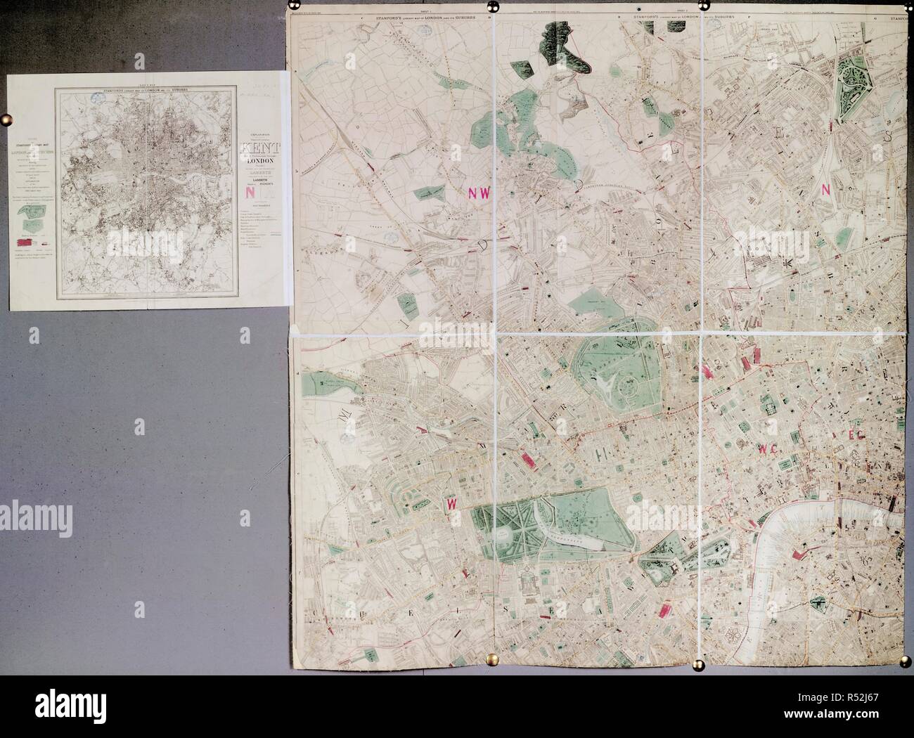 Map of London. Stanford's Library Map of London and its suburbs. London ...