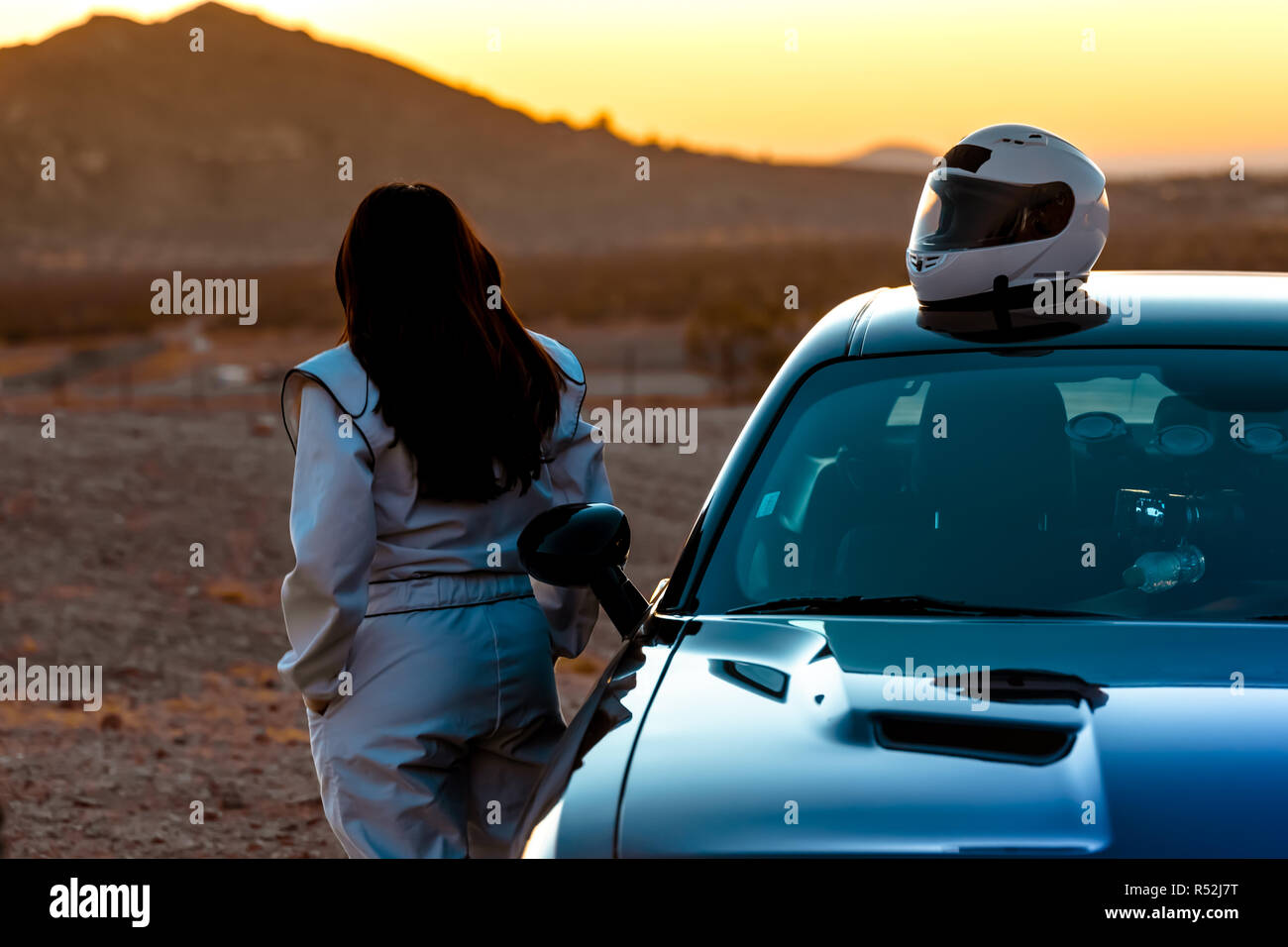Female race driver hi-res stock photography and images - Alamy