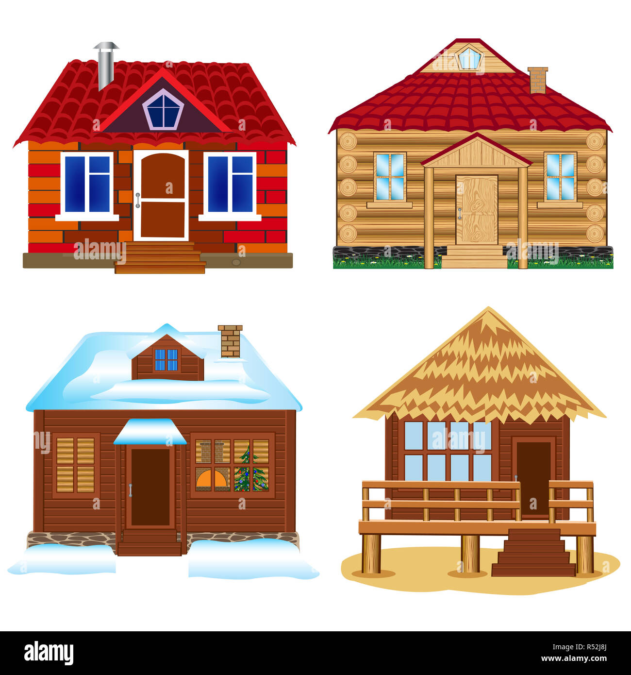 Buildings with green roof Cut Out Stock Images & Pictures - Alamy