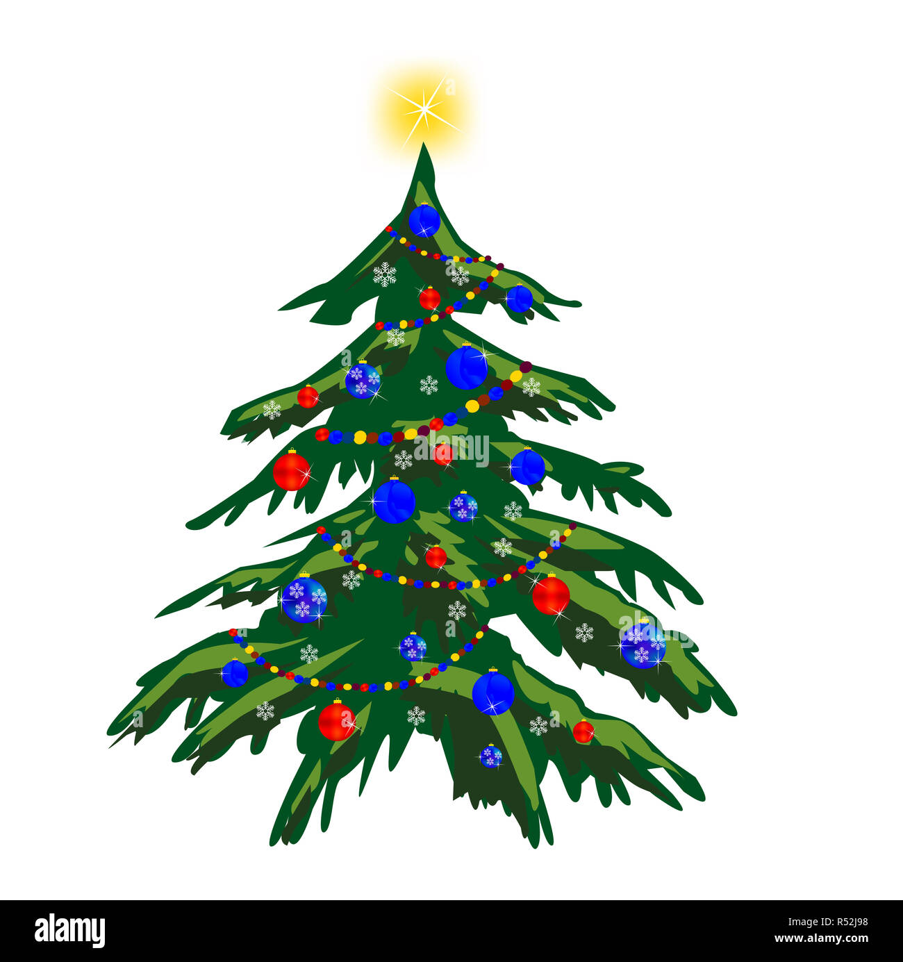 Evergreen tree present box Cut Out Stock Images & Pictures - Alamy