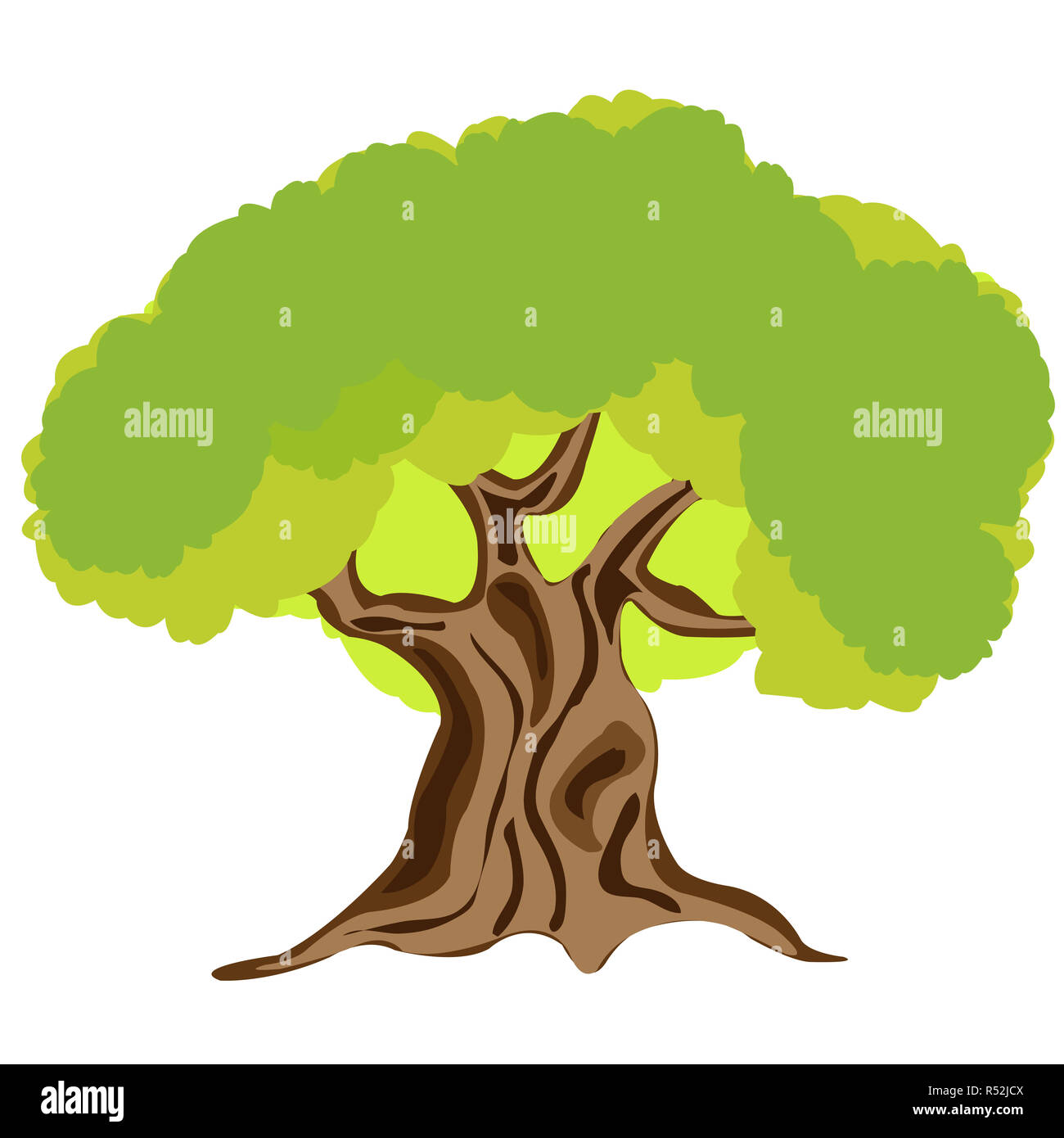 Made someone look fat tree on white Stock Photo - Alamy