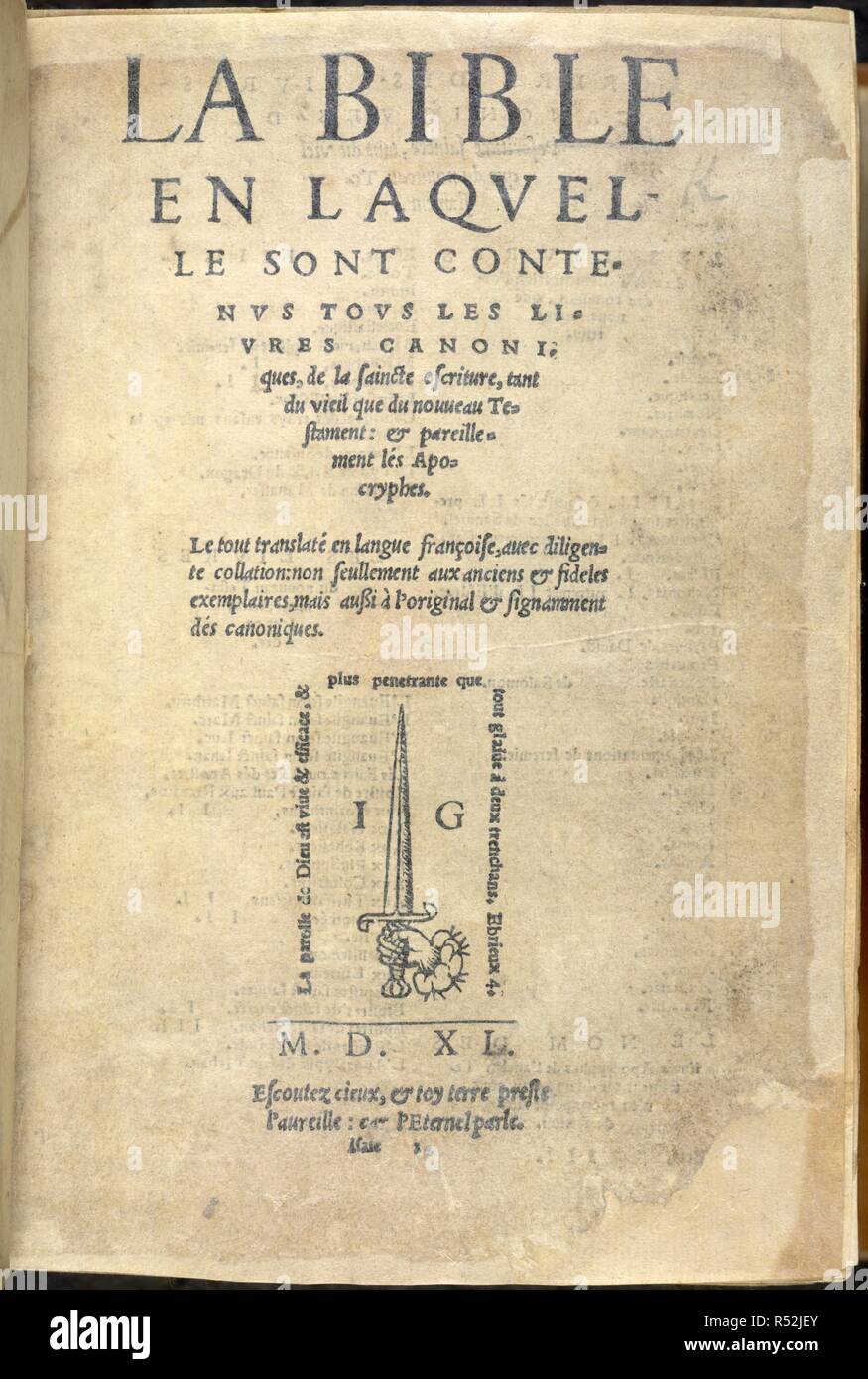 La biblia saincte hi-res stock photography and images - Alamy