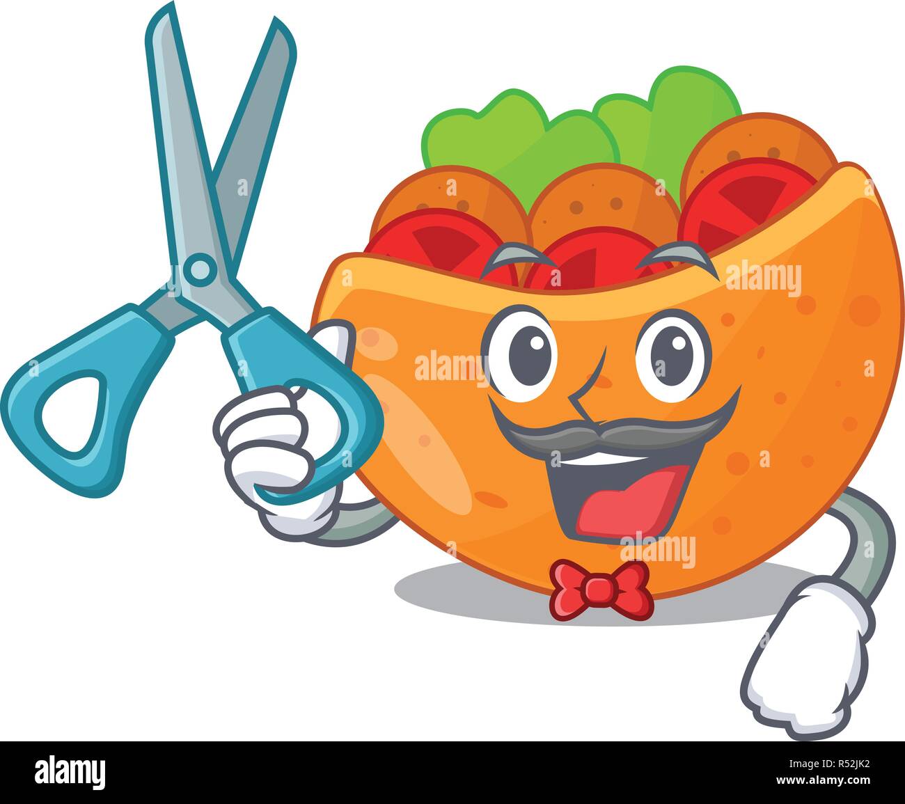 Barber falafel in pita in bread cartoon Stock Vector Image & Art - Alamy