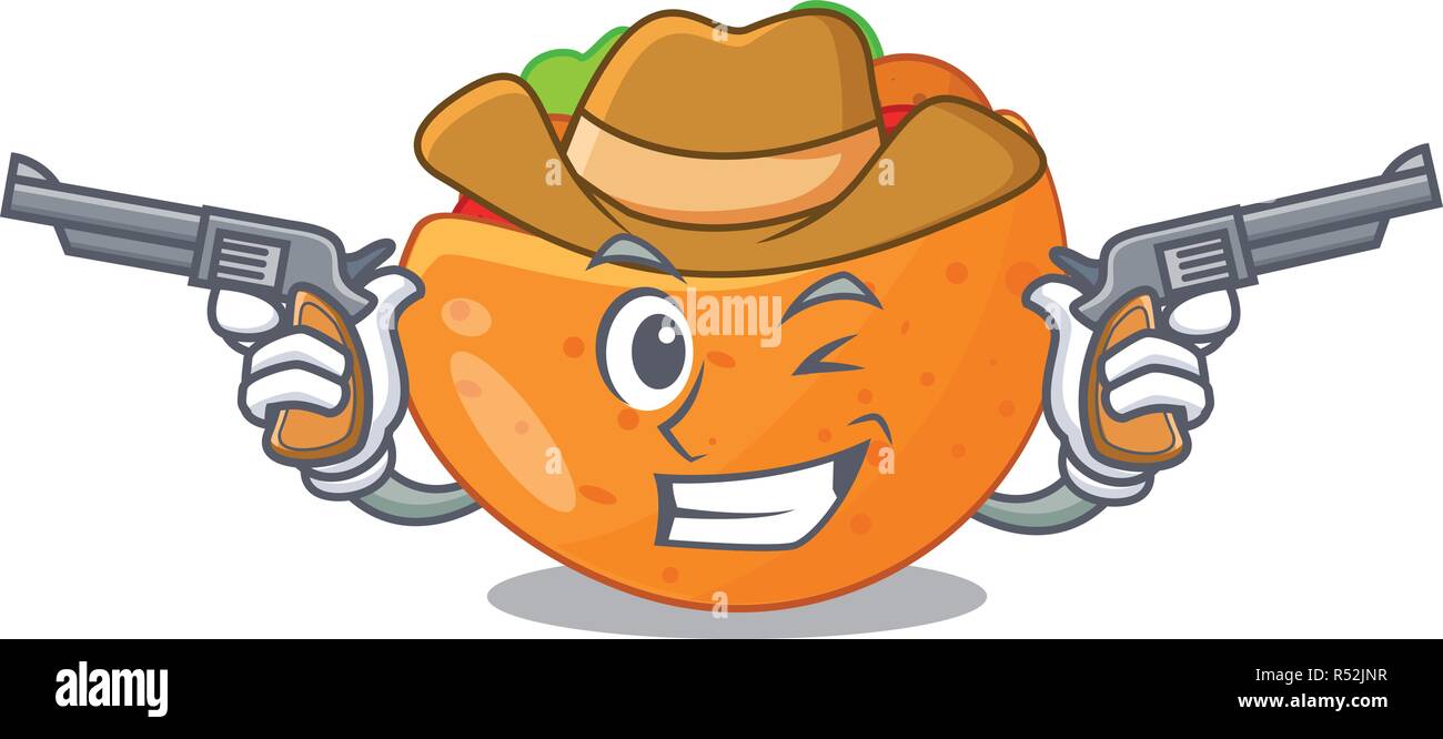 Cowboy falafel in pita in bread cartoon Stock Vector Image & Art - Alamy
