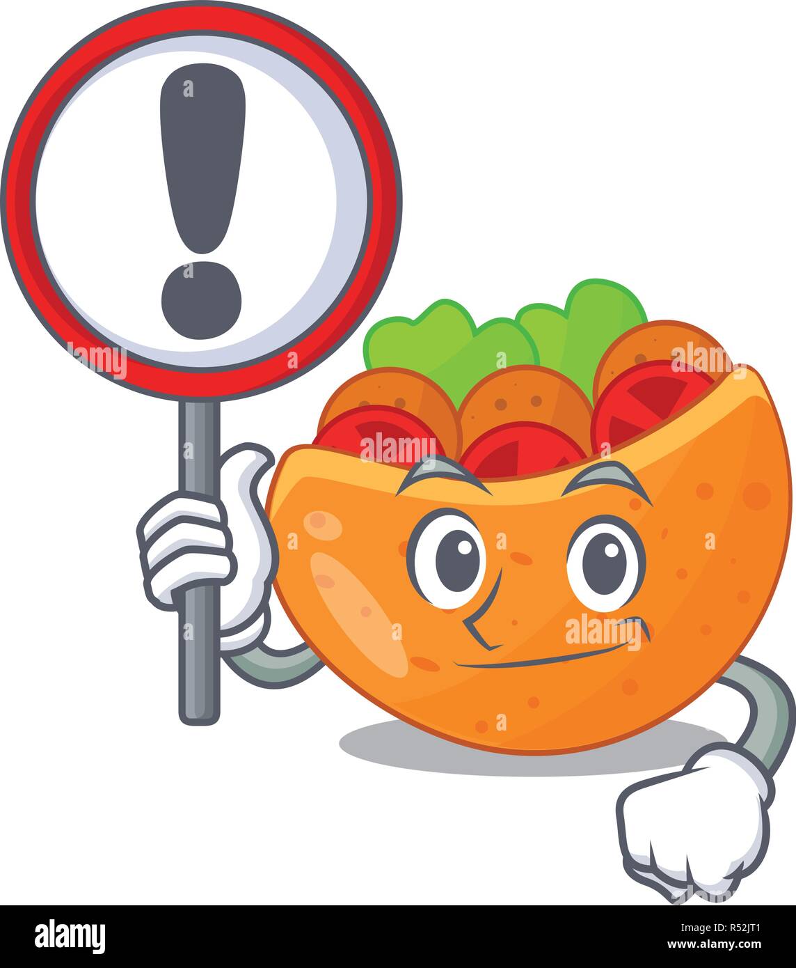 With sign falafel in pita in bread cartoon Stock Vector Image & Art - Alamy