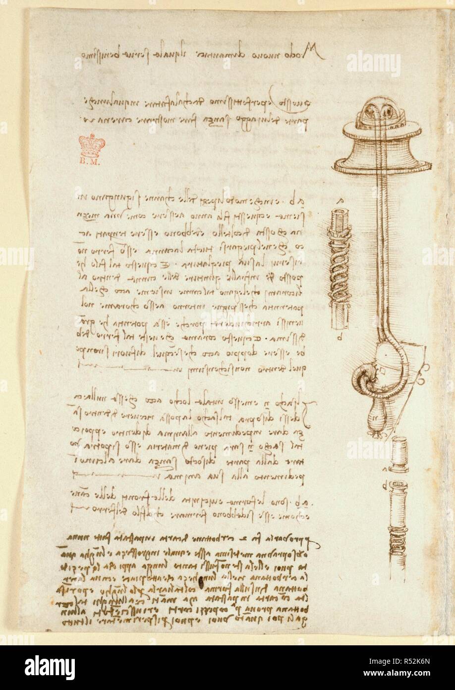 Drawings by Leonardo Da Vinici on on the mechanical powers and forces ...