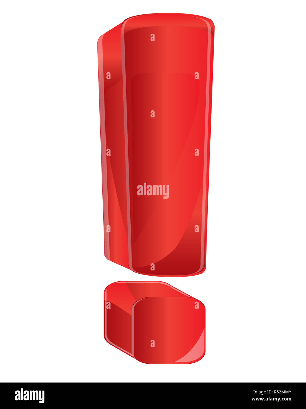 Red exclamation point Stock Photo - Alamy