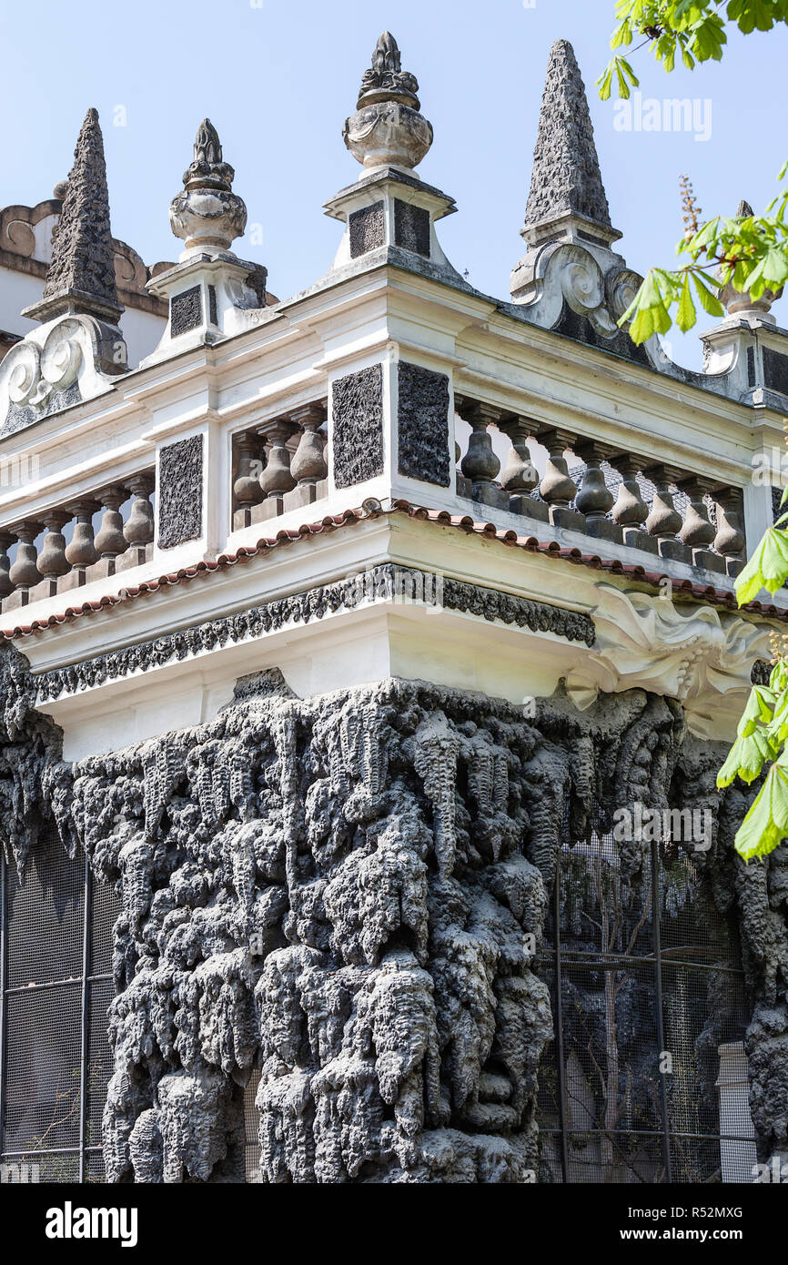 Dripstone Wall in Wallenstein Palace in Prague, Czech Republic Stock ...