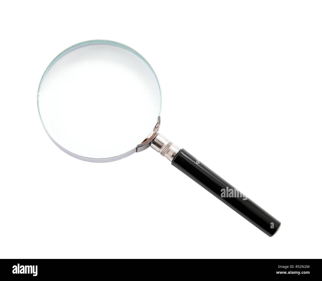 Magnifying glass isolated on white Stock Photo - Alamy
