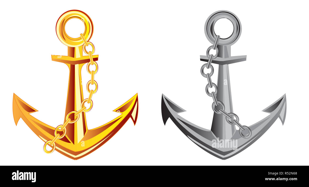 Two anchors hi-res stock photography and images - Alamy