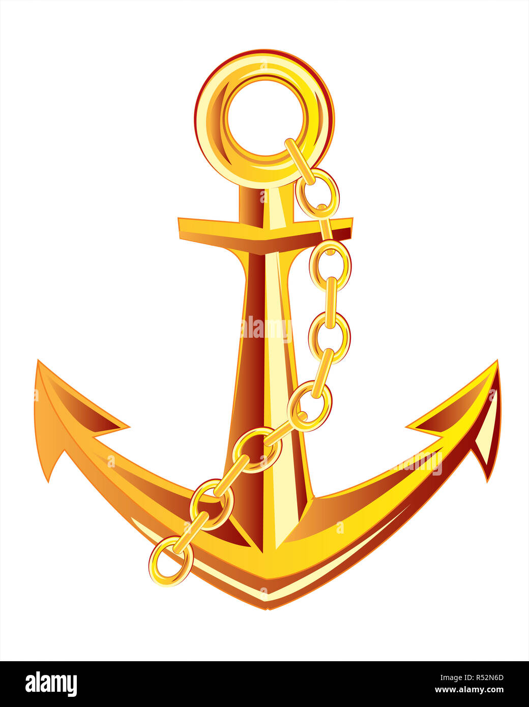 Anchor from gild Stock Photo - Alamy