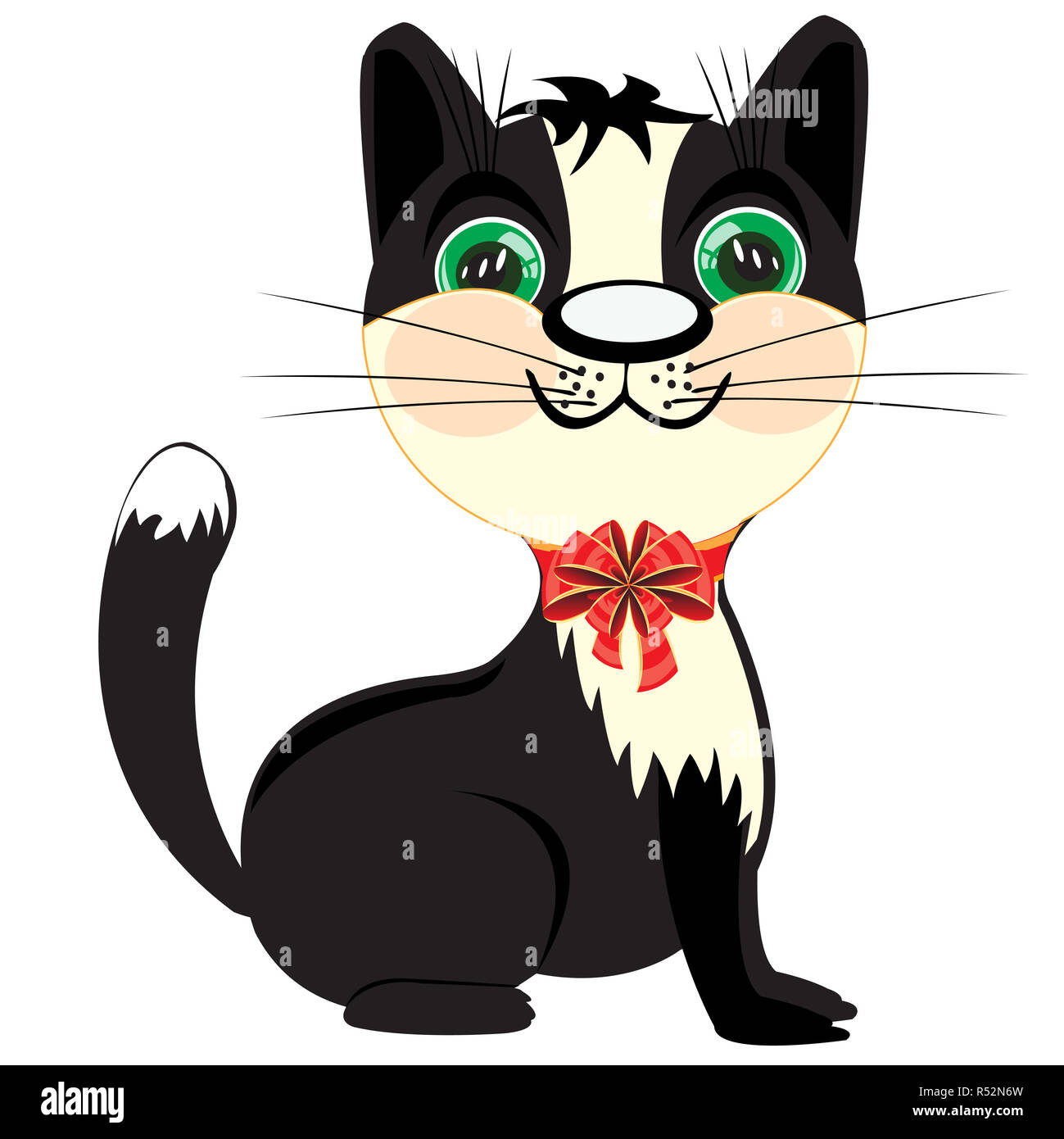 Kitty with small bow Stock Photo - Alamy