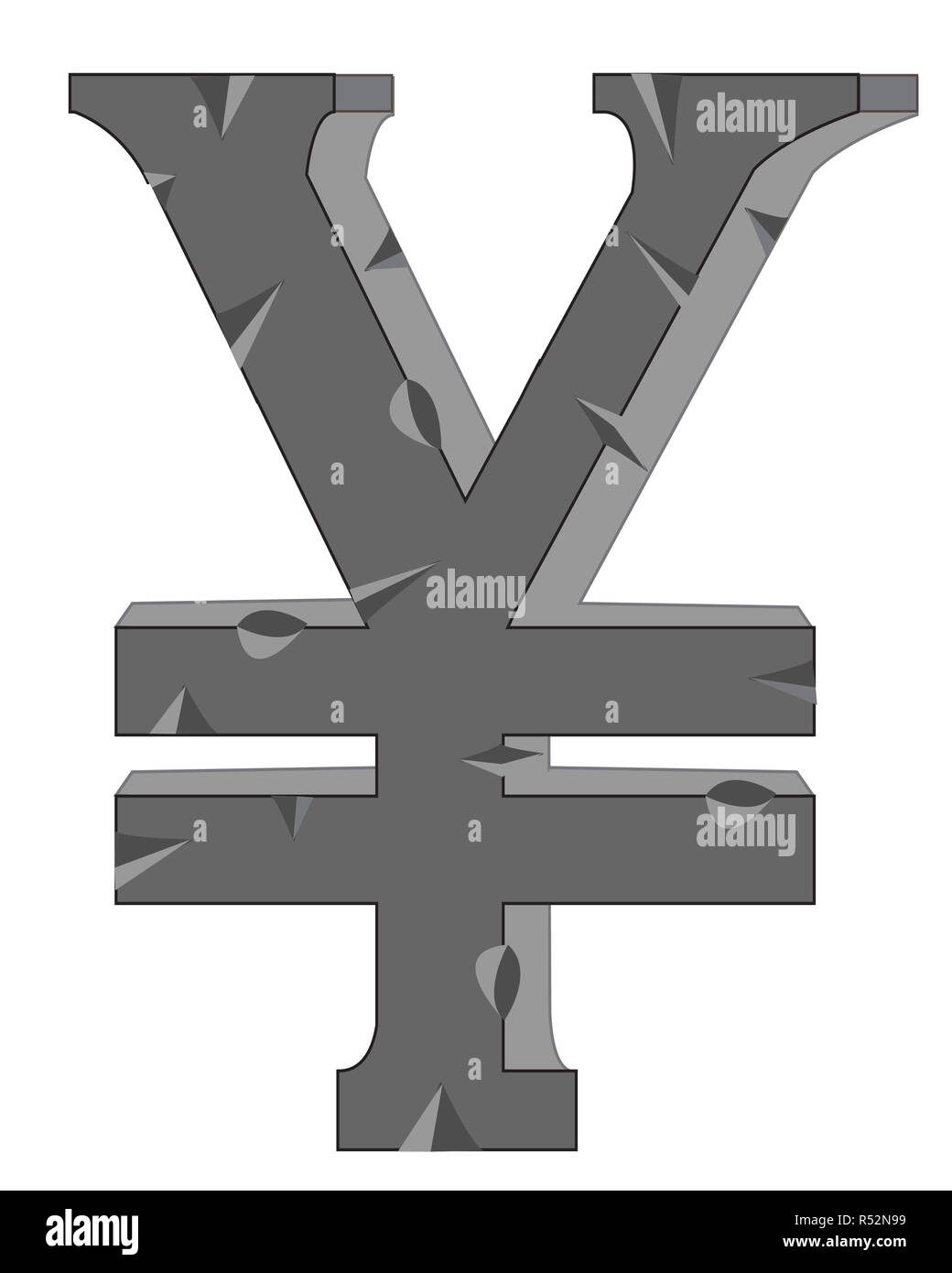 Sign Japanese Yen from stone Stock Photo - Alamy