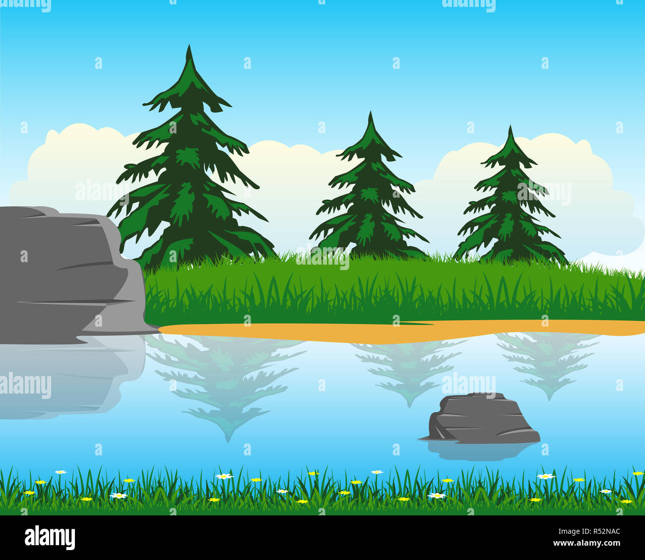 Coast transparent river Stock Photo - Alamy