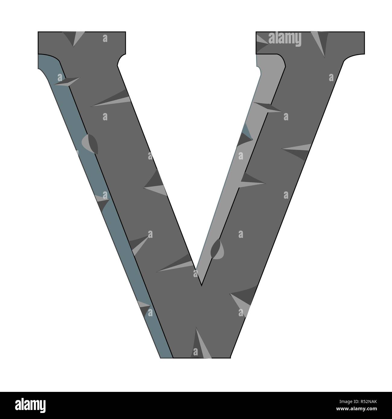 Alphabet v letter mark Cut Out Stock Images & Pictures - Alamy
