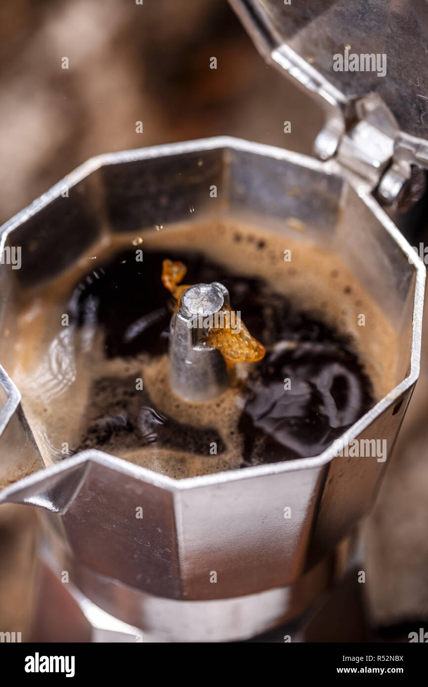 Italian traditional coffee maker Stock Photo - Alamy