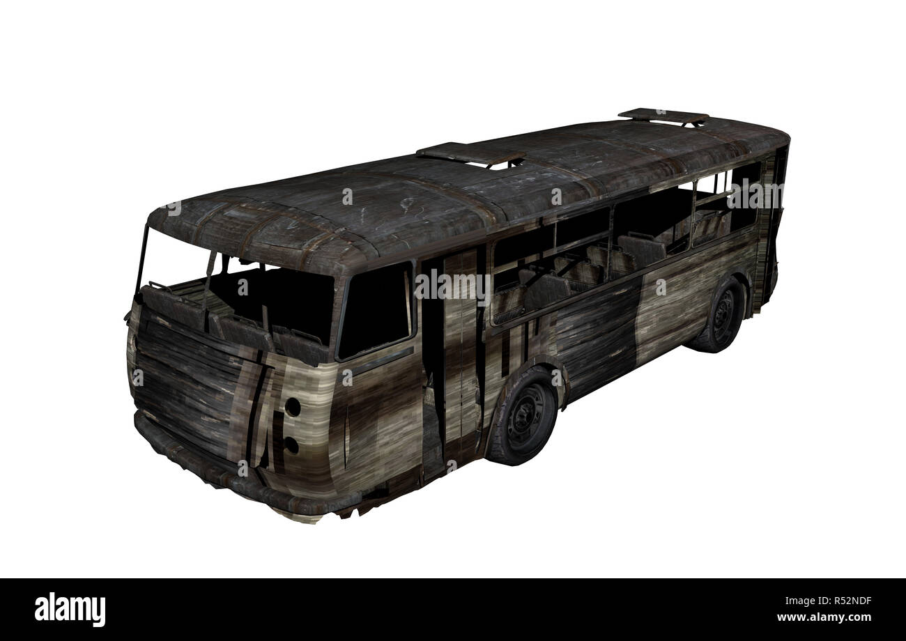 burned out bus Stock Photo - Alamy