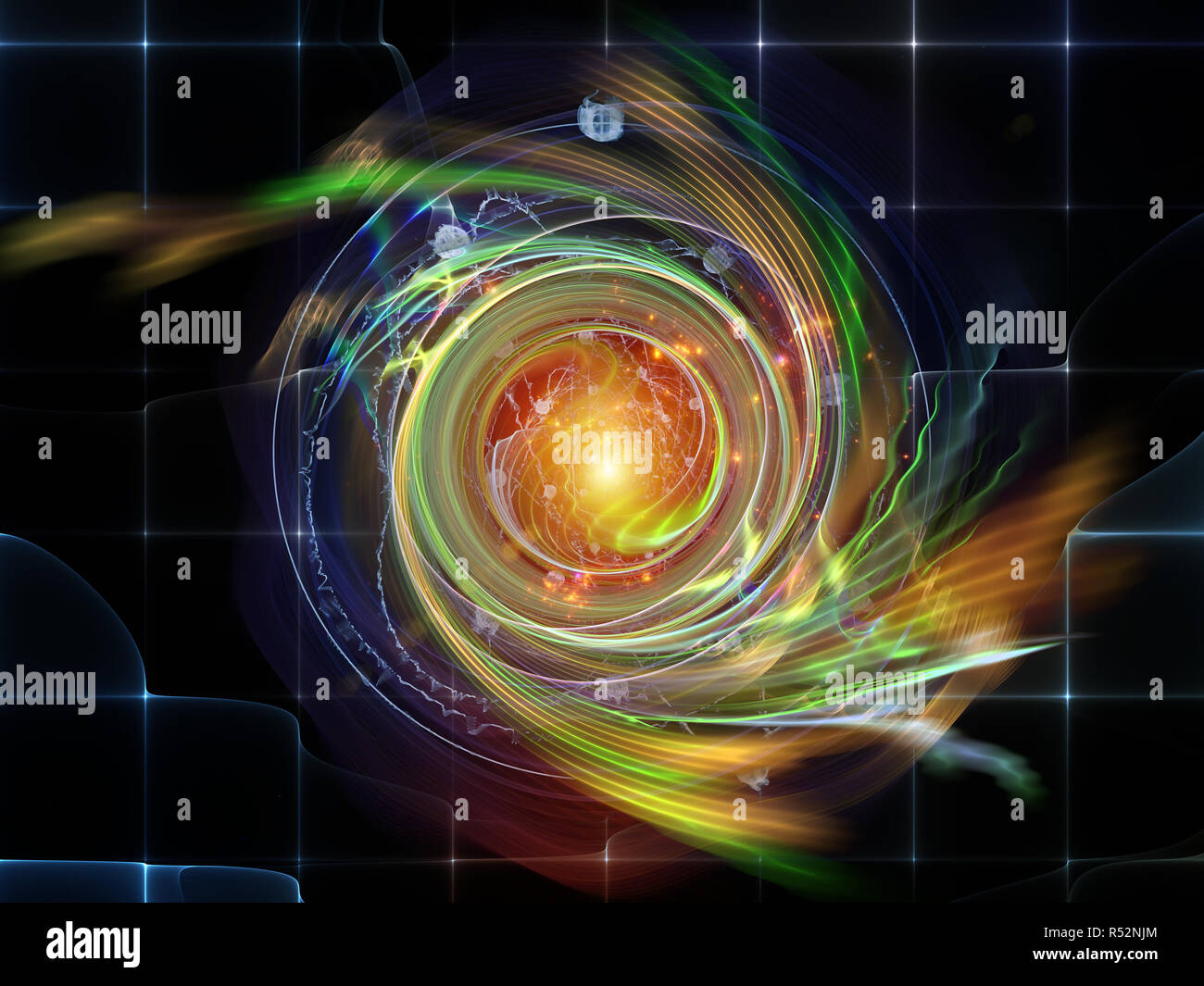 Lights of Abstract Visualization Stock Photo - Alamy