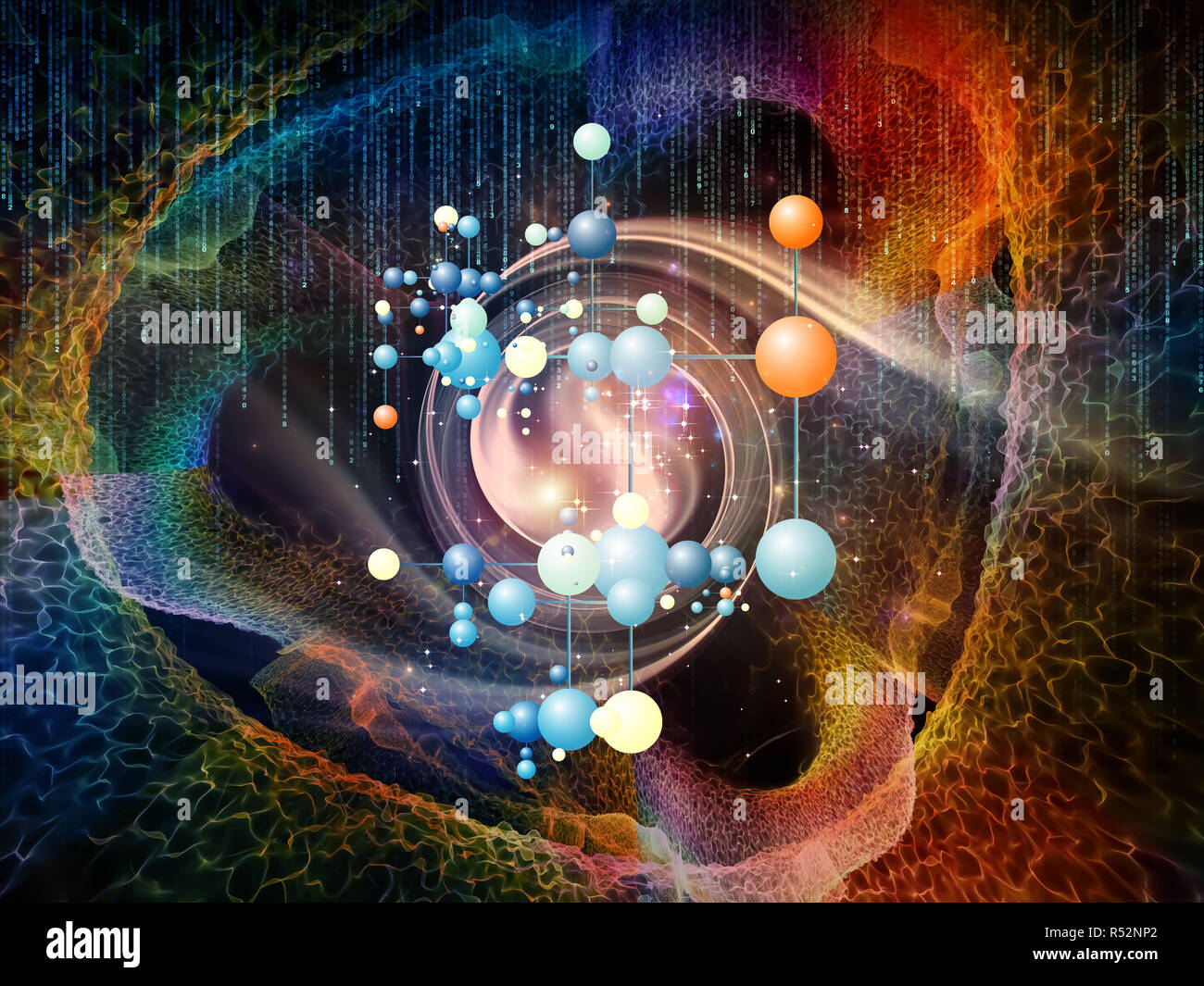 Glow of Particles Stock Photo - Alamy