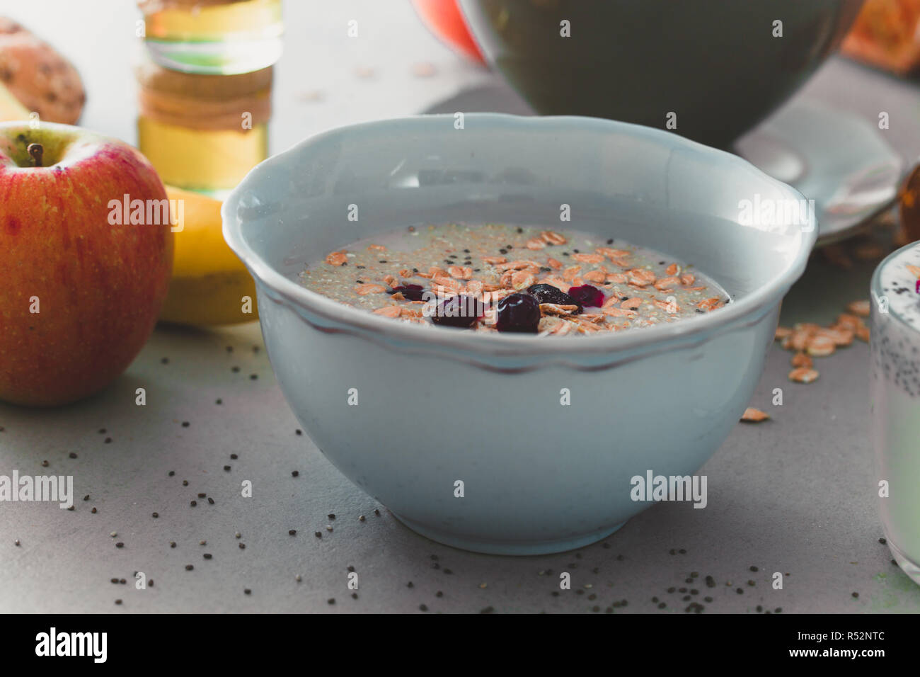 Healthy breakfast variety Stock Photo - Alamy