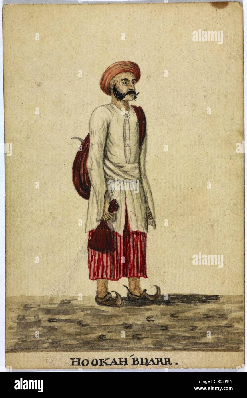 Hookah 'Bdarr. Bombay Views and Costume. 1810-11. India. Source: WD 315 ...