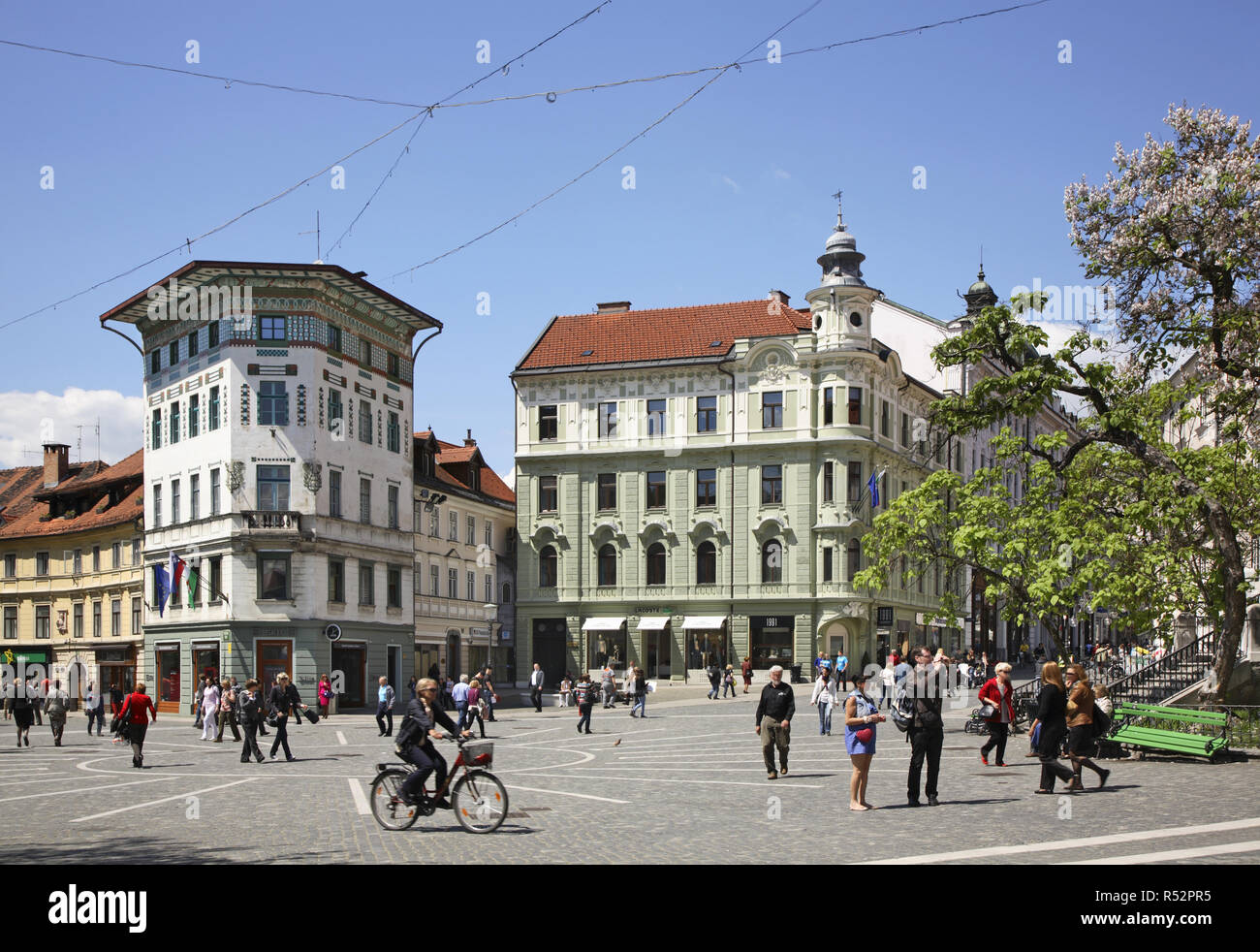 Preseren square in Ljubljana. Slovenija Stock Photo - Alamy