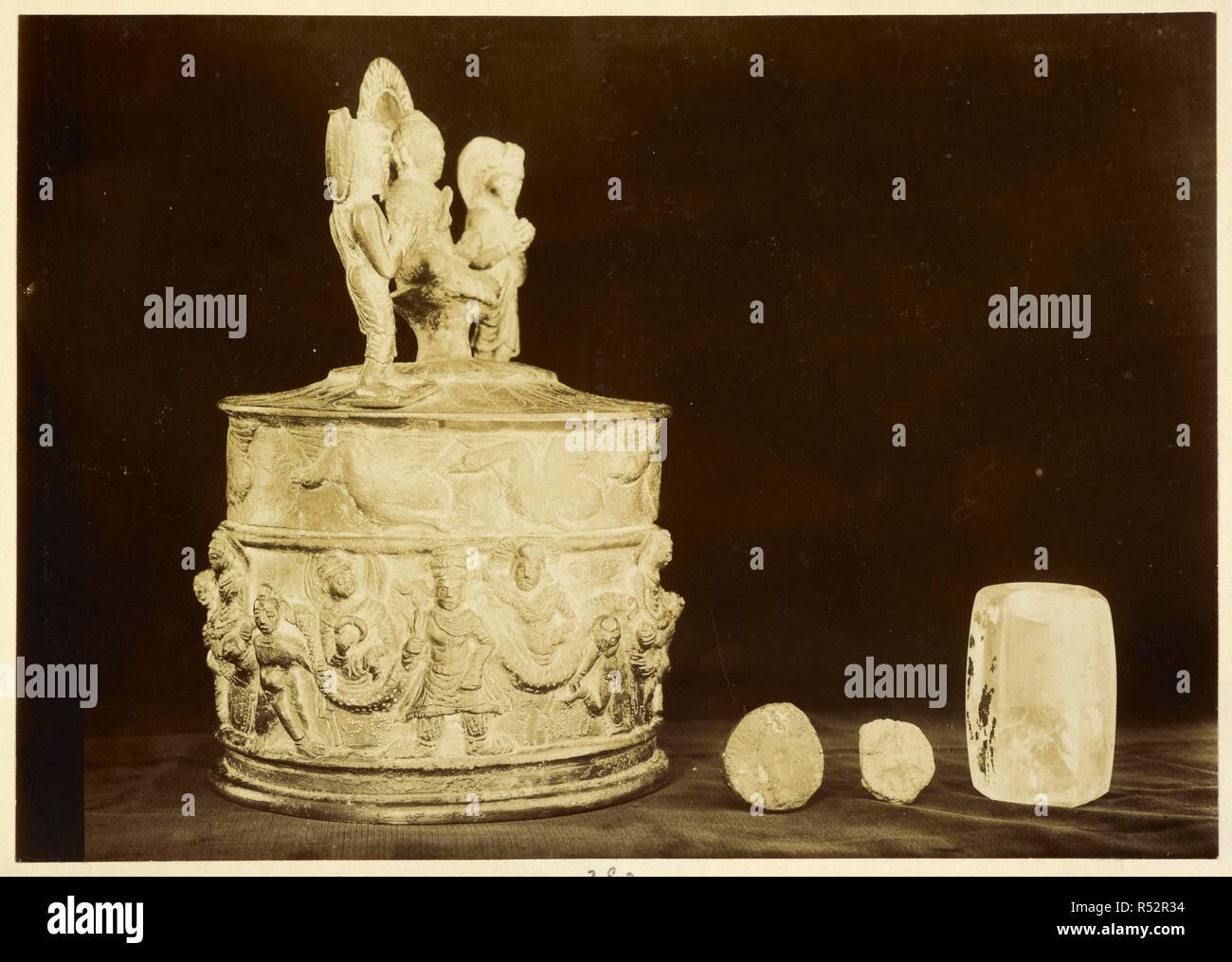 Peshawar. Kanishka casket, crystal reliquary with Buddha's relics ...