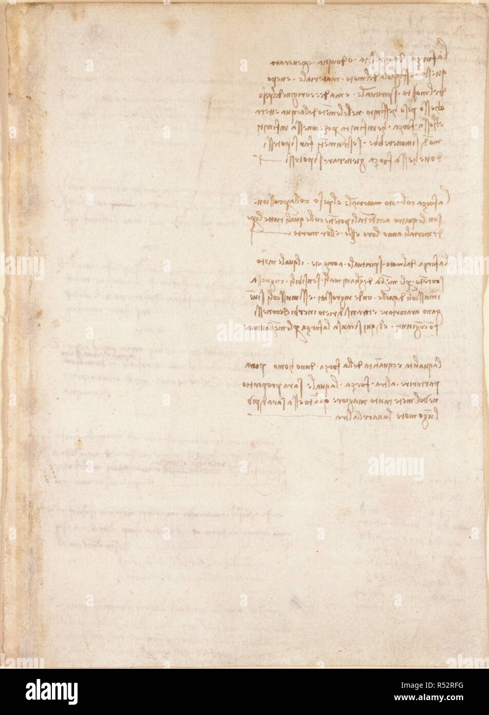 Leonardo da Vinci's notes. Notebook of Leonardo da Vinci. early 16th ...