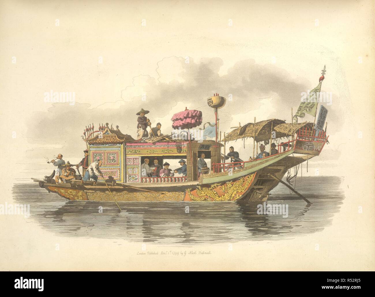 A Mandarin's travelling boat. The Costume of China. Illustrated in ...